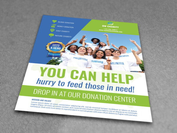8 BEST VOLUNTEER AND CHARITY FLYER DESIGN TEMPLATES – OWPictures